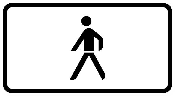 Verkehrszeichen Zusatzschild StVO - Fußgänger - Schilder online kaufen