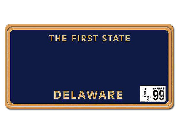 Delaware - The First State - US-Nummernschild mit Wunschtext bedruckt ...