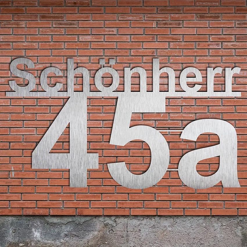 Hausnummer Mit Strassenname Edelstahl