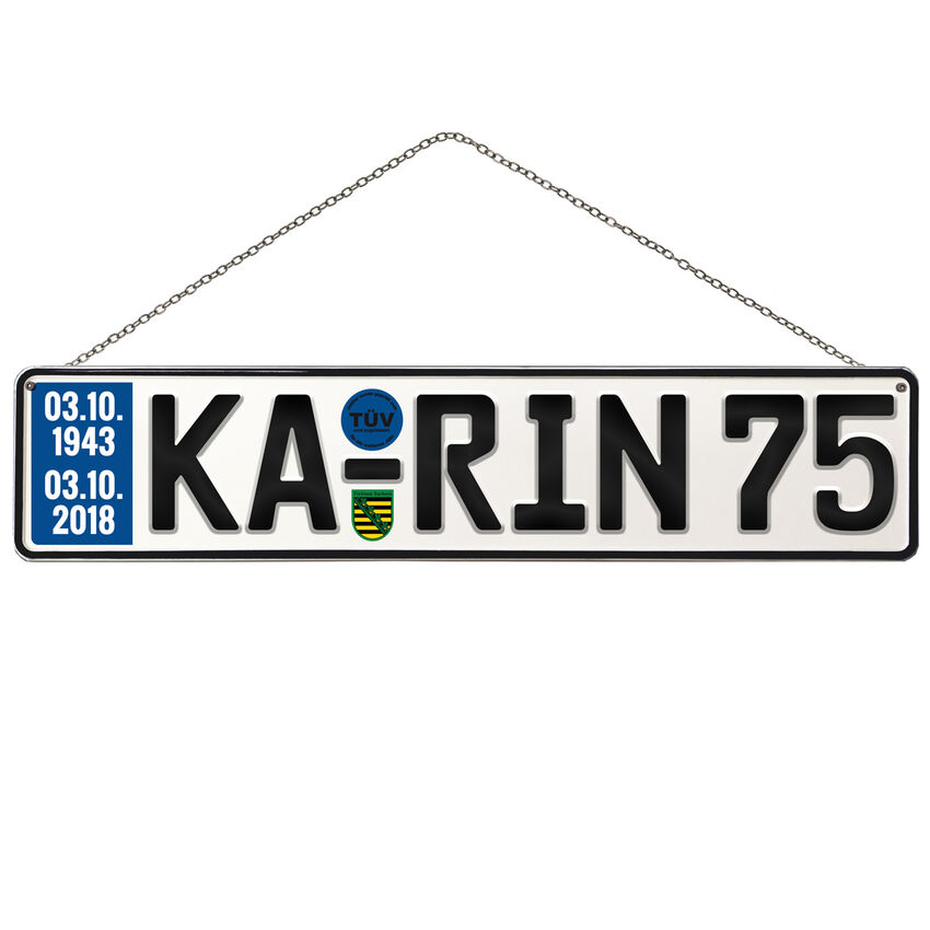 Geburtstagsgeschenk Schild mit TÜV zum 75. Geburtstag - Schilder online ...