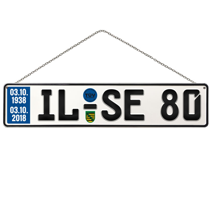 Geburtstagsgeschenk Schild mit TÜV zum 80. Geburtstag - Schilder online ...