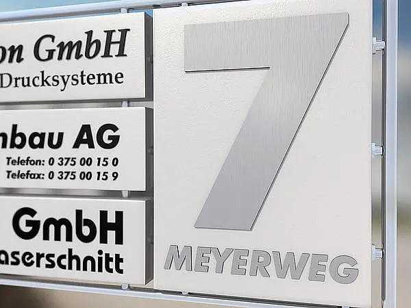 Große Edelstahlhausnummer | Ziffer 1 - Schilder online kaufen