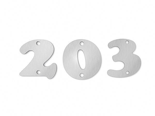 Kleine Edelstahl Hausnummer 3 in der Schriftart Copper - Schilder ...