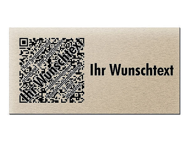 QR-Code Türschild aus Aluminium - Schilder online kaufen