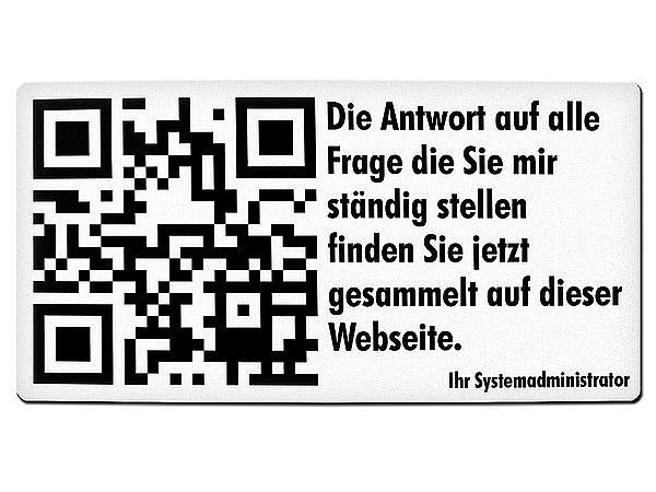 QR-Code Türschild aus Aluminium mit Wunschtext 30 x 15 cm - Schilder ...