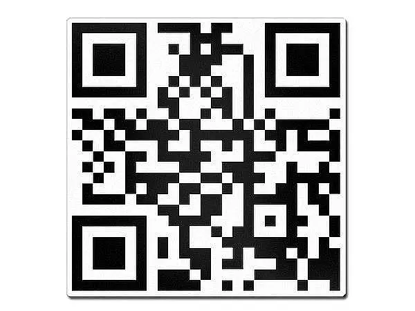 Quadratisches Aluminiumschild mit QR-Code - weiß - Schilder online kaufen
