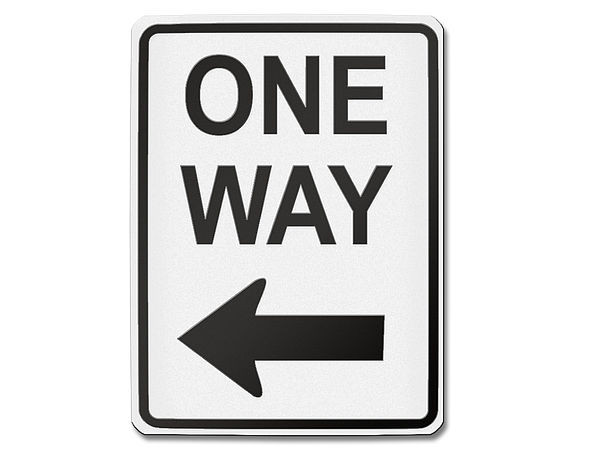 Verkehrszeichen USA - One way left - 315 x 420 mm - Schilder online kaufen