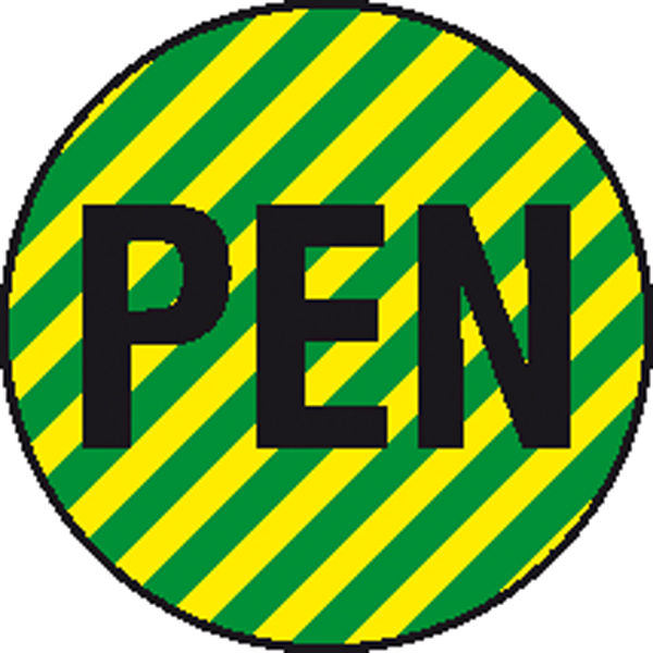 Etiketten -Kennzeichnung elektrischer Leiter- »PEN (Neutralleiter mit ...