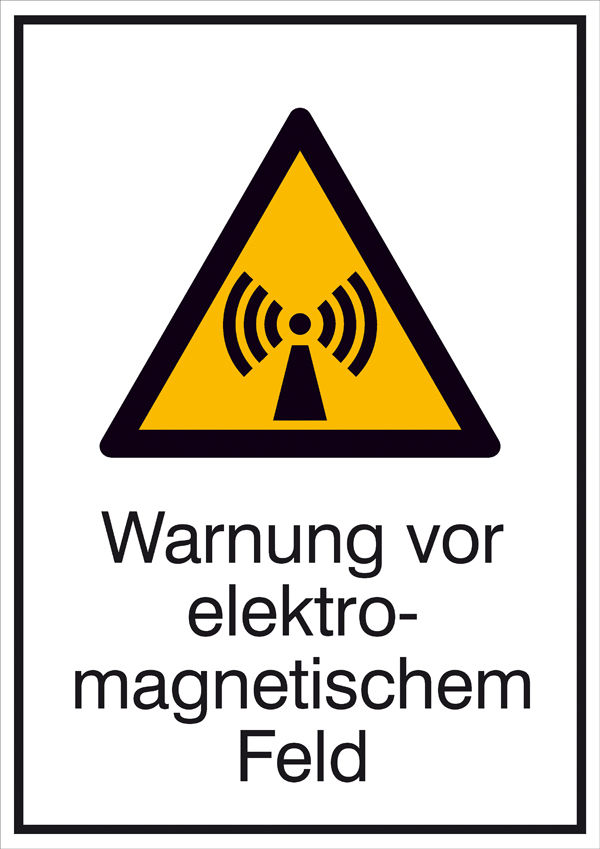 Warn-Kombischild »Warnung vor elektromagnetischem Feld« - Schilder ...
