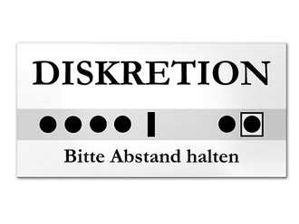 Diskretion - Aluminiumschild - Schilder online kaufen