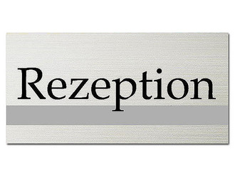 Türschild - Rezeption - ClassicLine - Größe: 200 x 100 mm - Schilder ...
